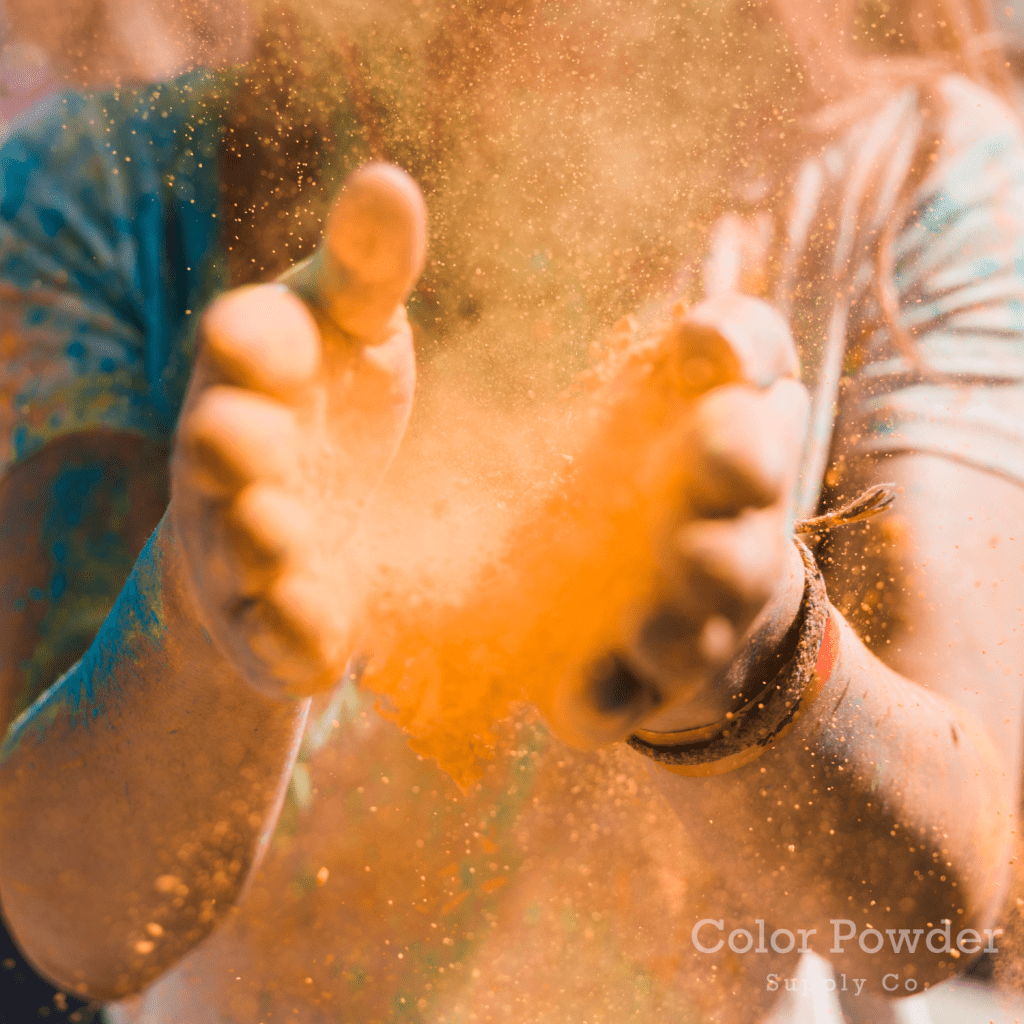 Pre-filled Orange Color Powder Squeeze Bottles | Color Powder Supply Co.