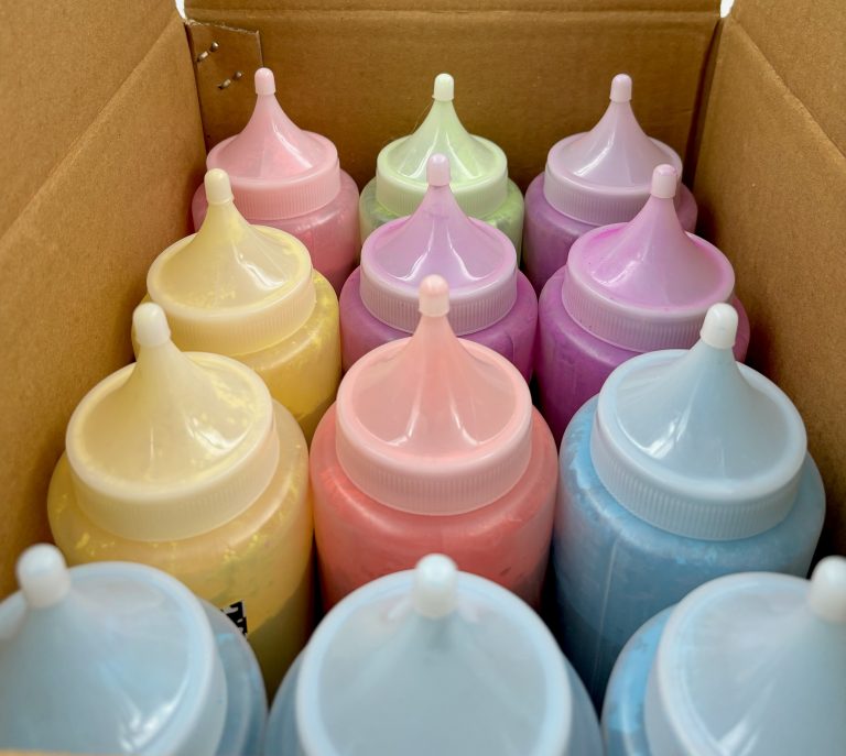 Pre-filled Assorted Color Squeeze Bottles (500g) - 12 pack - Color ...